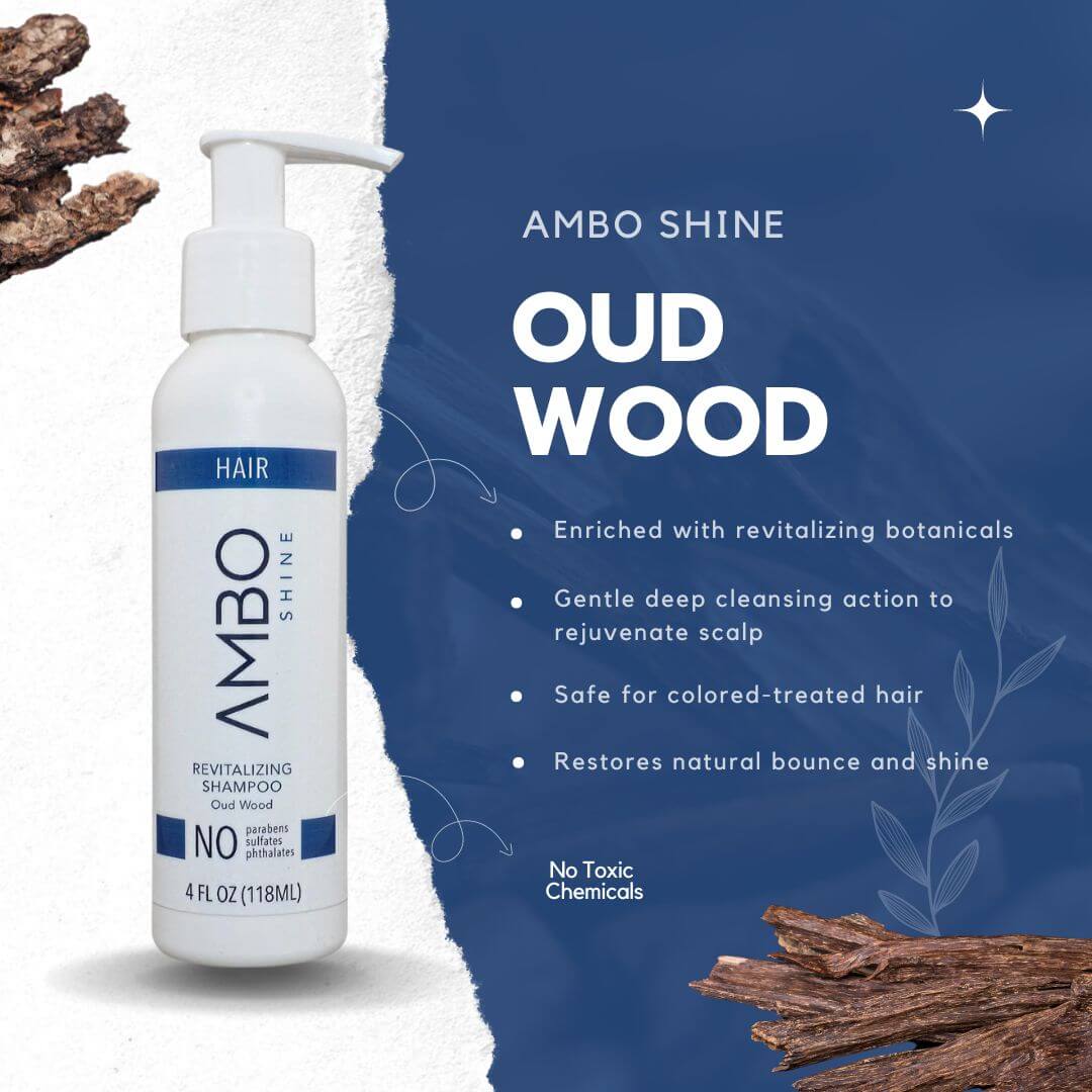 Ambo Shine Revitalizing Shampoo | Oud Wood & Green Tea Extracts